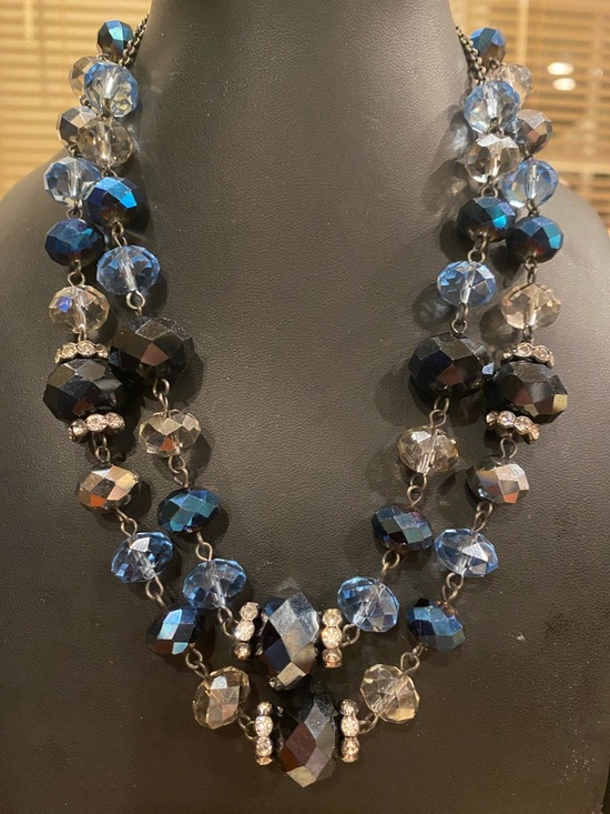 Crown Trifari | Jewelry | Crown Trifari Faceted Blue And Black Crystal ...